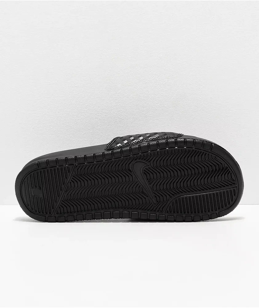 Nike Benassi Black & White Slide Sandals | Mall of America®