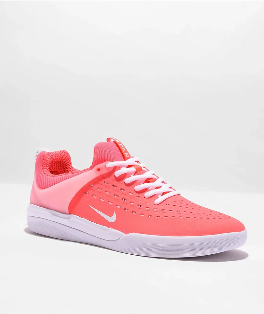 Nike SB Nyjah 3 Hot Punch & White Skate Shoes | Hamilton Place