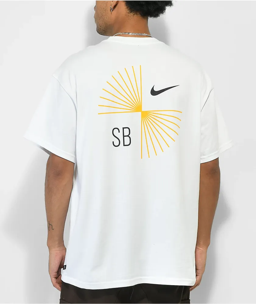 Nike SB Sun Stripes White T-Shirt | CoolSprings Galleria