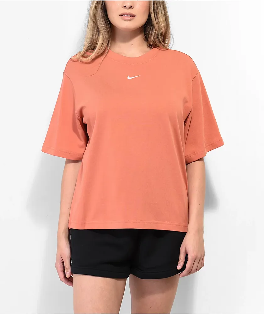 Nike Sportswear Essentials Boxy Orange T-Shirt | Hamilton Place