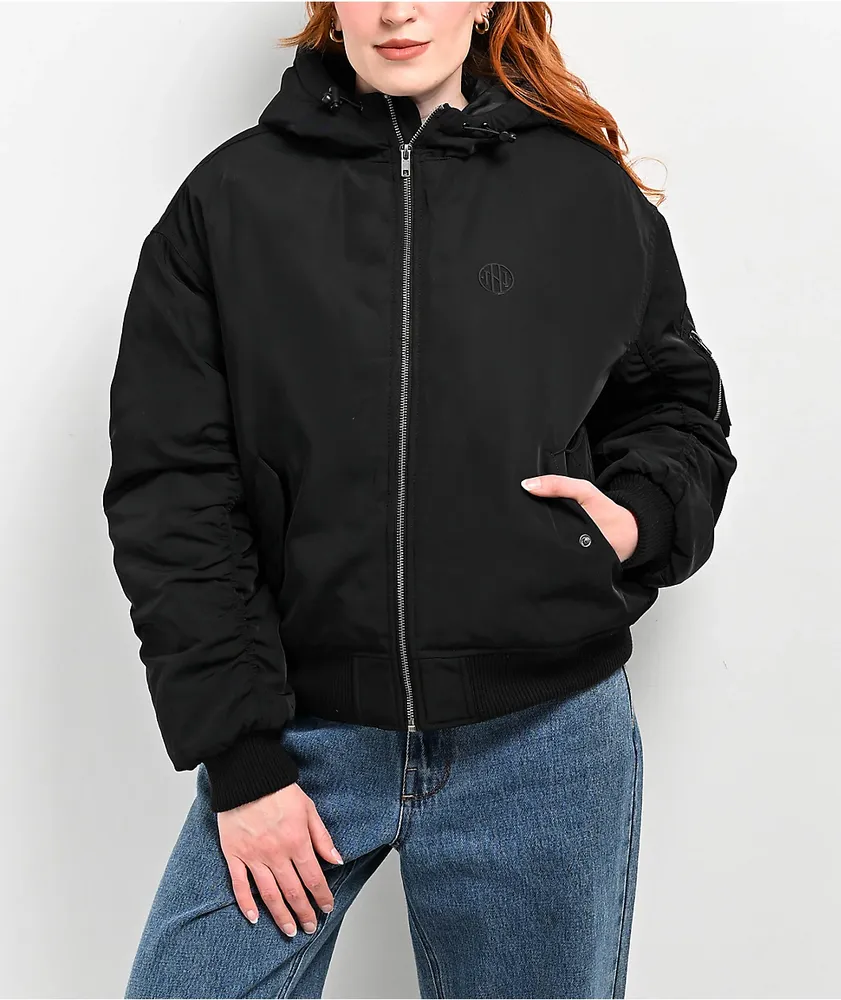 Ninth Hall Colby Black Hooded Bomber Jacket | Mall of America®