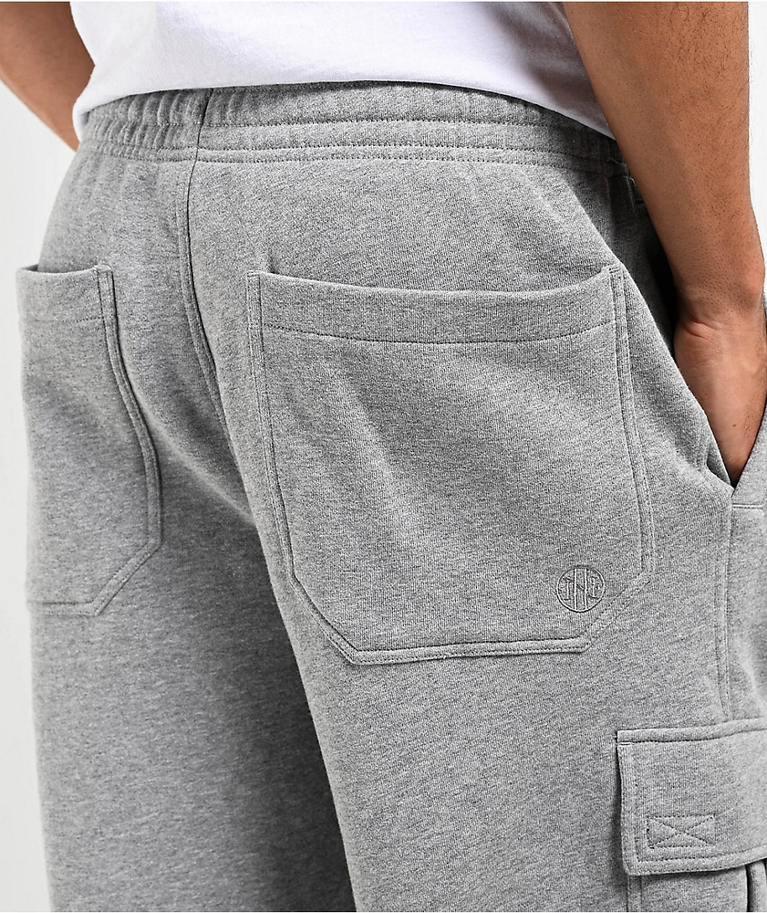 Ninth Hall Fundamentals Stash Grey Baggy Cargo Sweatpants | Mall of ...