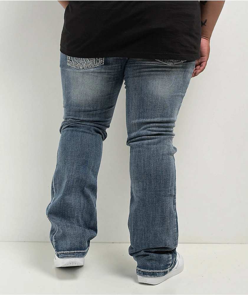 Ninth Hall Signal Crosses Light Blue Flared Jeans | Mall of America®