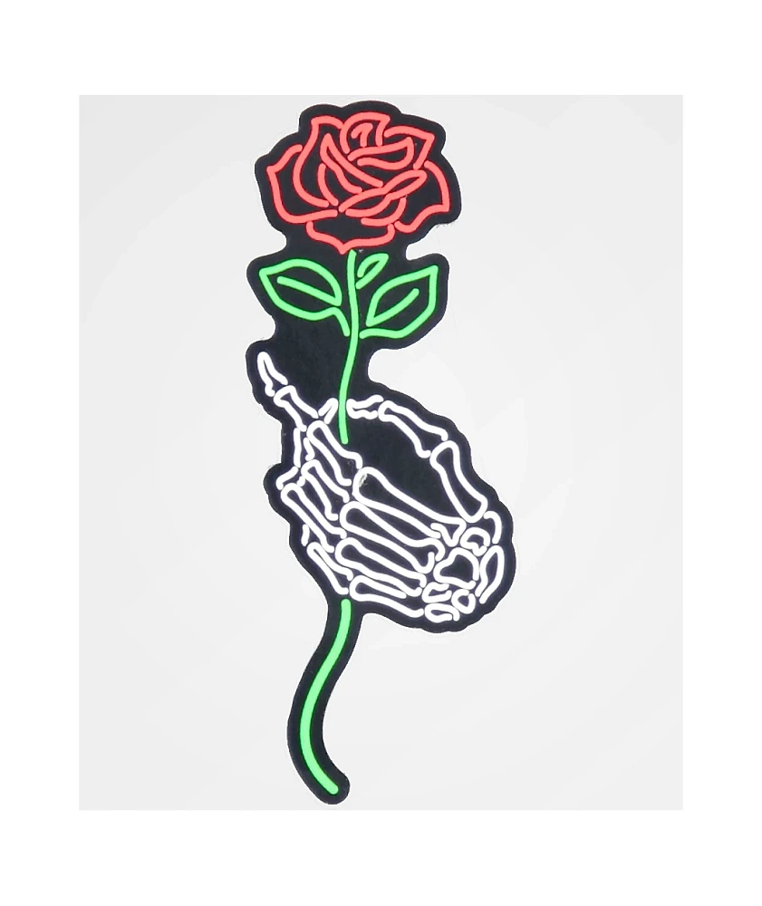 NoHours Skeleton Hand & Rose Sticker | Hamilton Place
