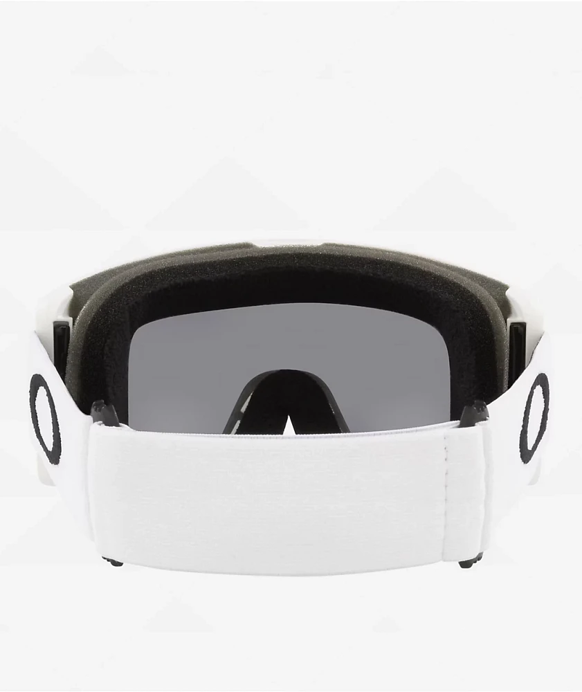 Oakley Target Line L Matte White & Prizm Dark Grey Snowboard Goggles ...