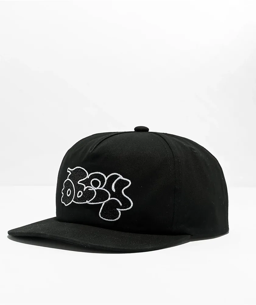 Obey Bubble Black 5-Panel Snapback Hat | Hamilton Place