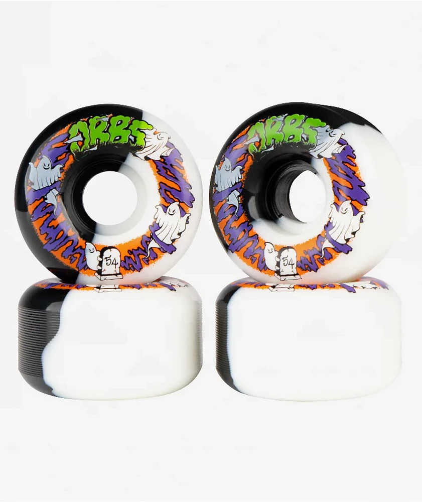 Orbs Apparitions Ghost 54mm 99a Black & White Skateboard Wheels | Mall ...