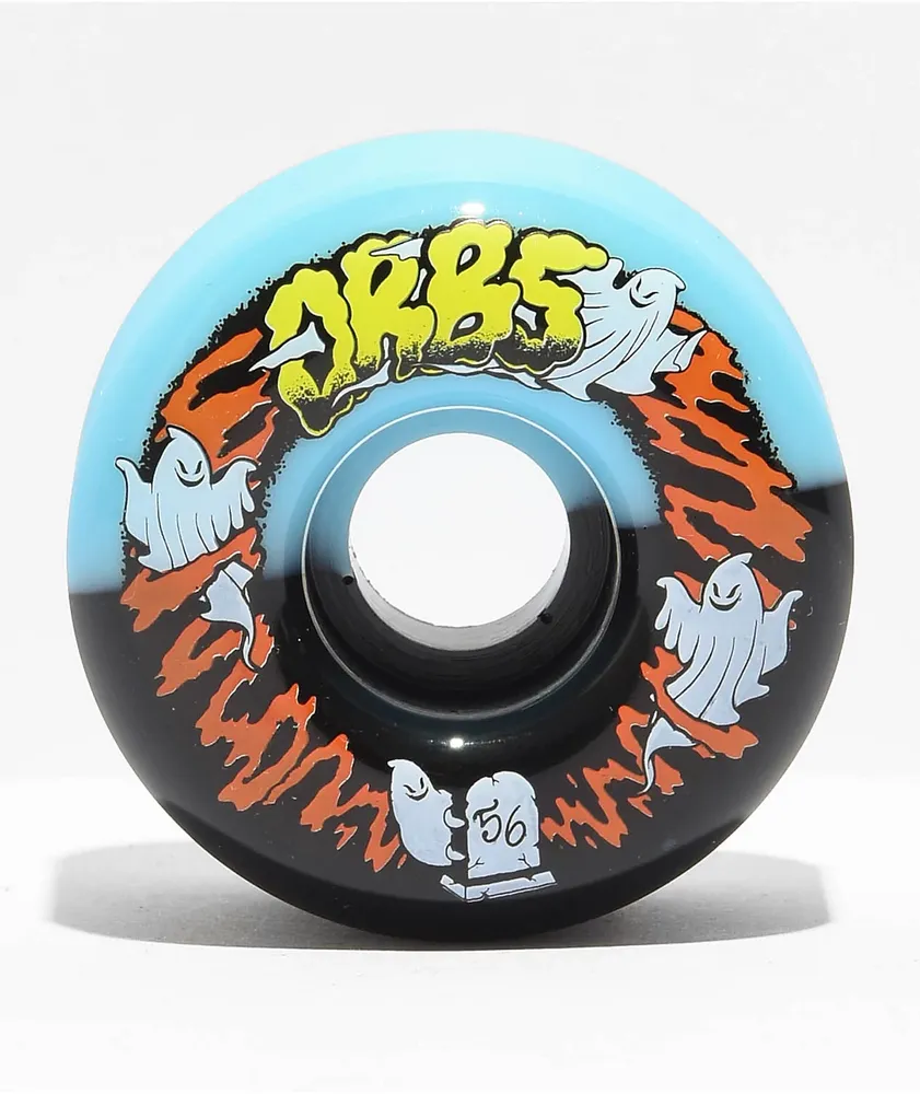 Orbs Wheels Apparitions Ghost 56mm 99a Black & Blue Skateboard Wheels ...