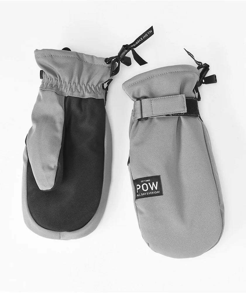 POW XG Mid Grey Snowboard Mittens | Hamilton Place