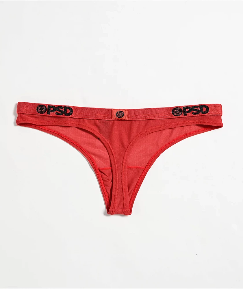 PSD Solid Mesh Red Thong Underwear | Mall of America®