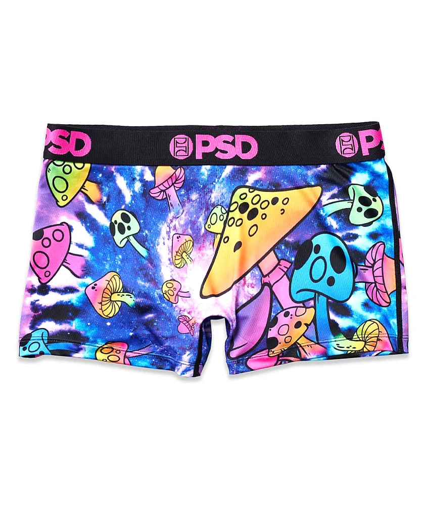 PSD Space Shrooms Black Boyshort Underwear | Hamilton Place