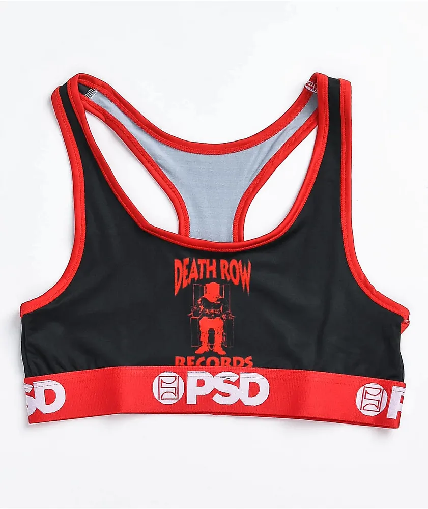 PSD x Death Row Records Black & Red Sports Bra | Hamilton Place