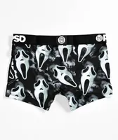 PSD x Ghost Face Dark Black & White Boyshort Underwear | Hamilton Place