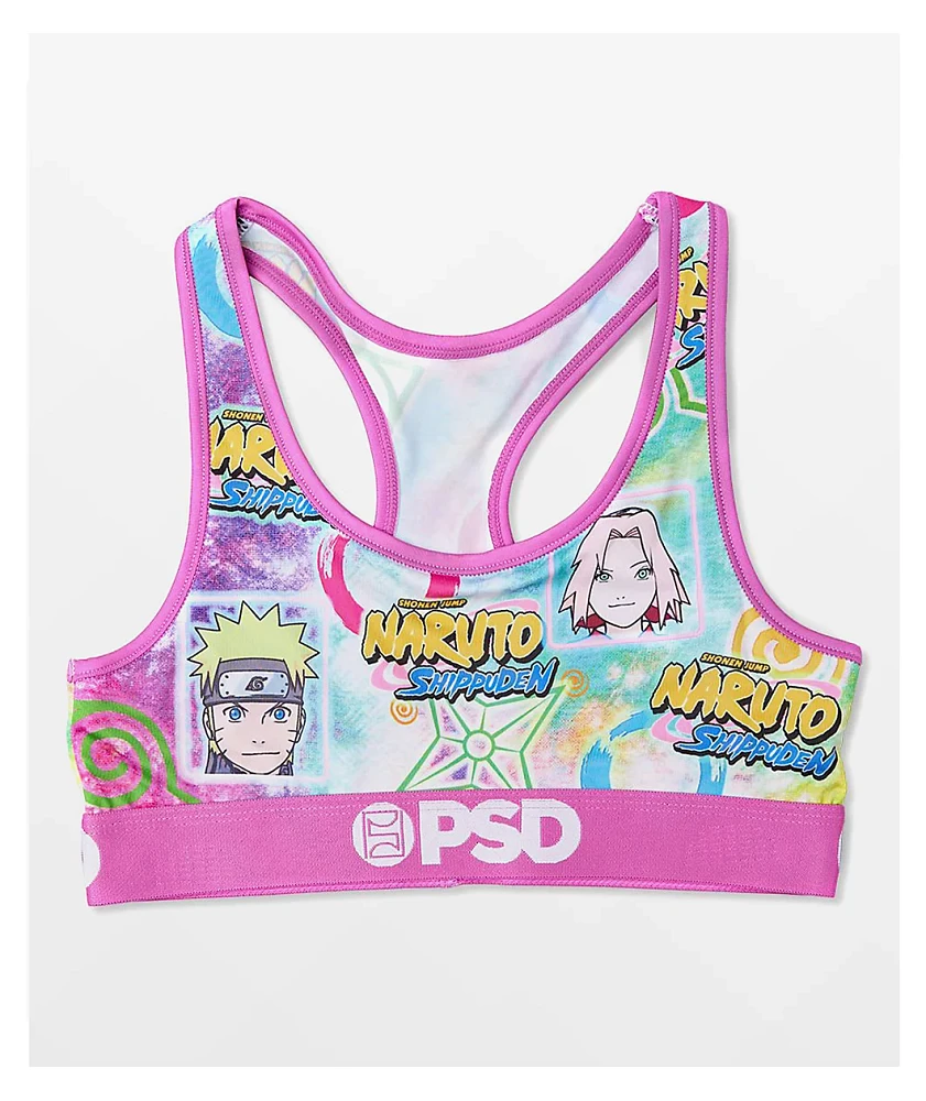 PSD x Naruto Shippuden Icon Tie Dye Sports Bra | Hamilton Place