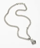 Personal Fears Dumpster Fire 22" Silver Cuban Chain Necklace | Plaza ...