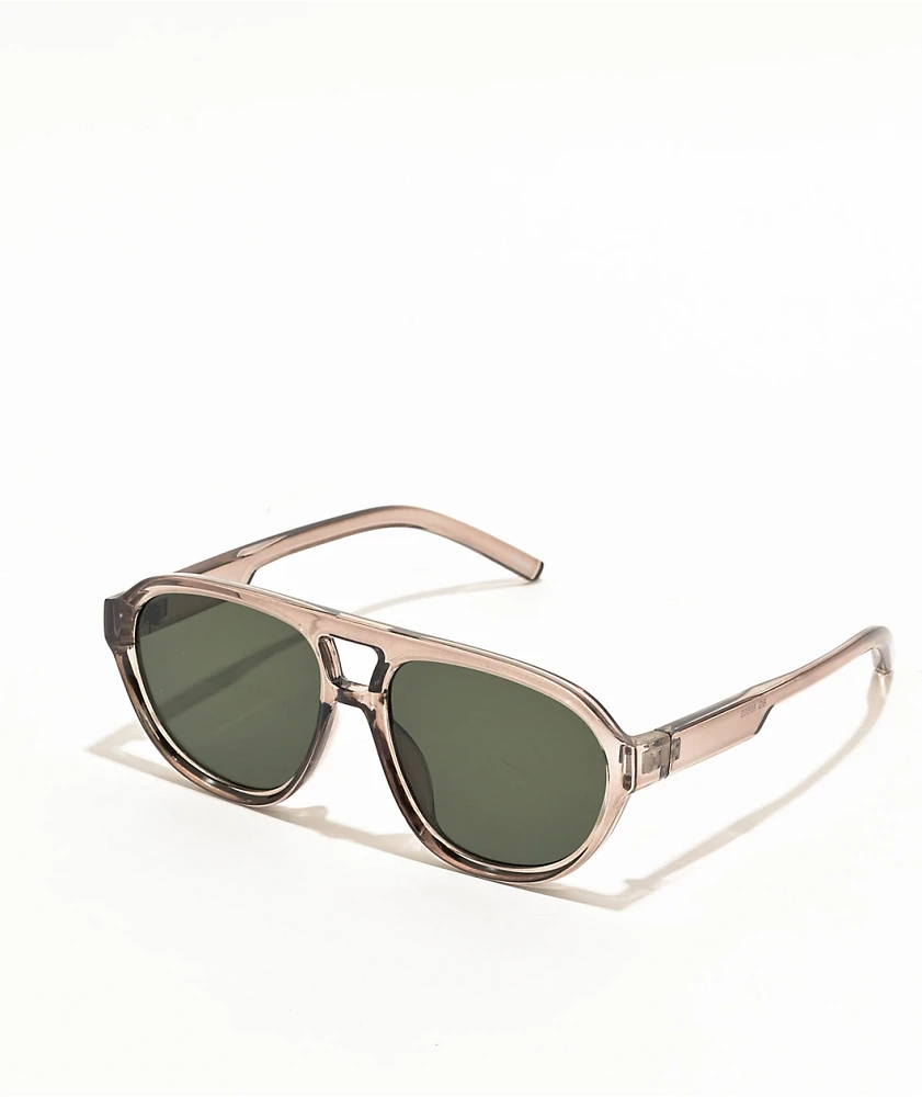 Blue Gem Sunglasses Pilot Grey & Green Sunglasses | Hamilton Place