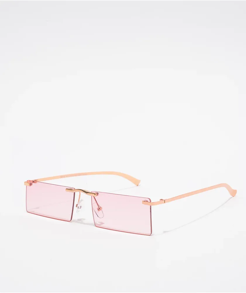 Blue Gem Sunglasses Pink Ombre Rectangle Sunglasses at Hamilton Place ...