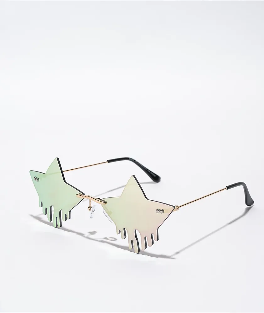 Blue Gem Sunglasses Pink Revo Dripping Star Sunglasses | Hamilton Place