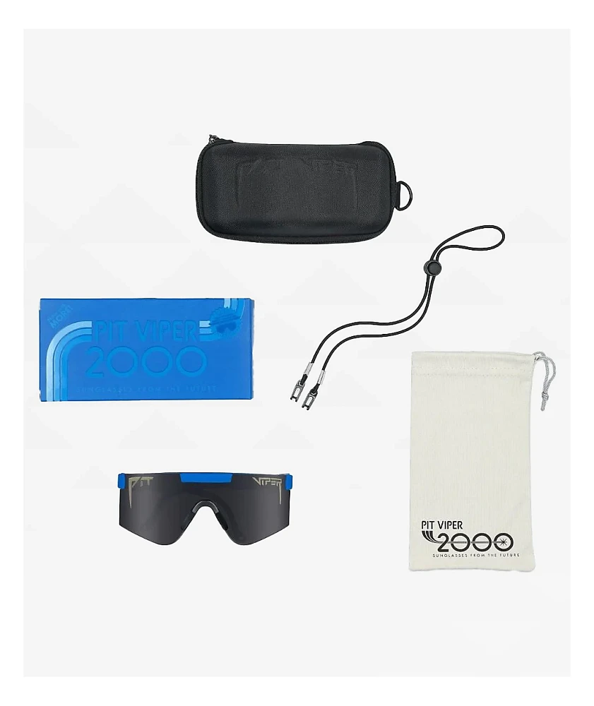 Pit Viper The Seaman 2000s Blue & Smoke Black Ballistic Sunglasses at ...