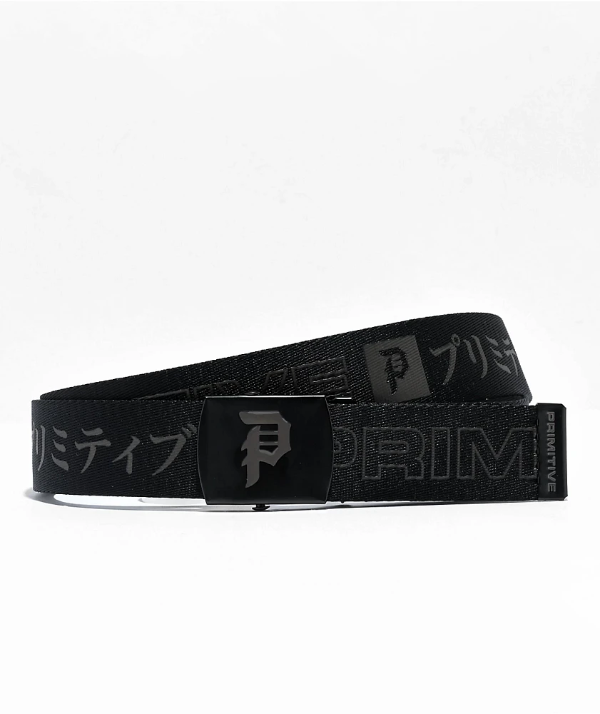 Primitive Temptest Black Web Belt | Hamilton Place
