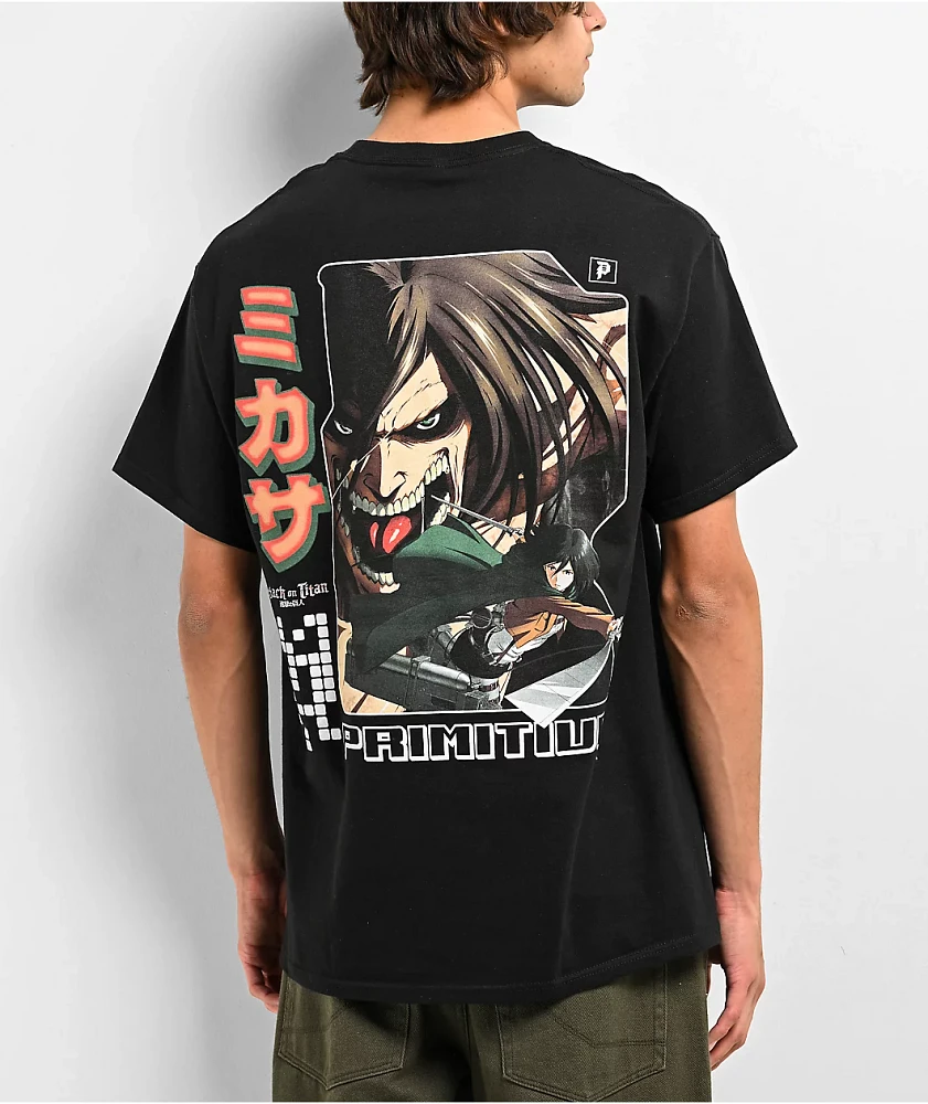 Primitive x Attack On Titan Mikasa Black T-Shirt | Mall of America®