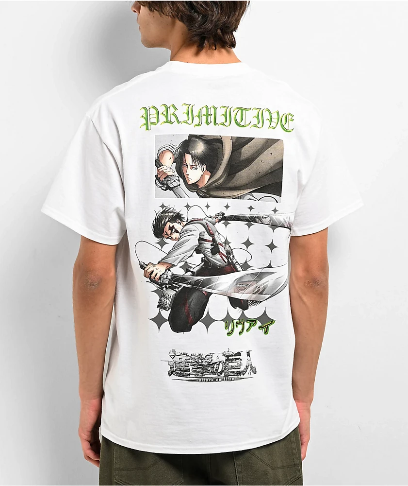 Primitive x Attack On Titan Scout White T-Shirt at Hamilton Place in ...