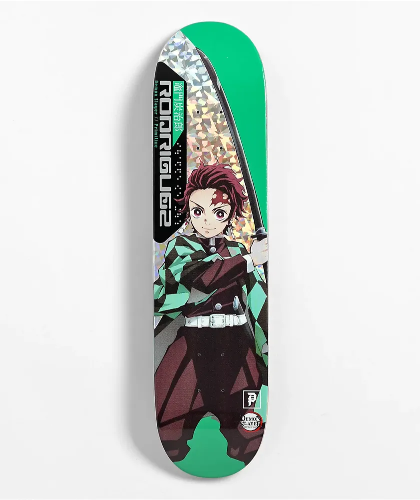 Primitive x Demon Slayer Rodriguez Tanjiro 3" Mini Skateboard Deck ...