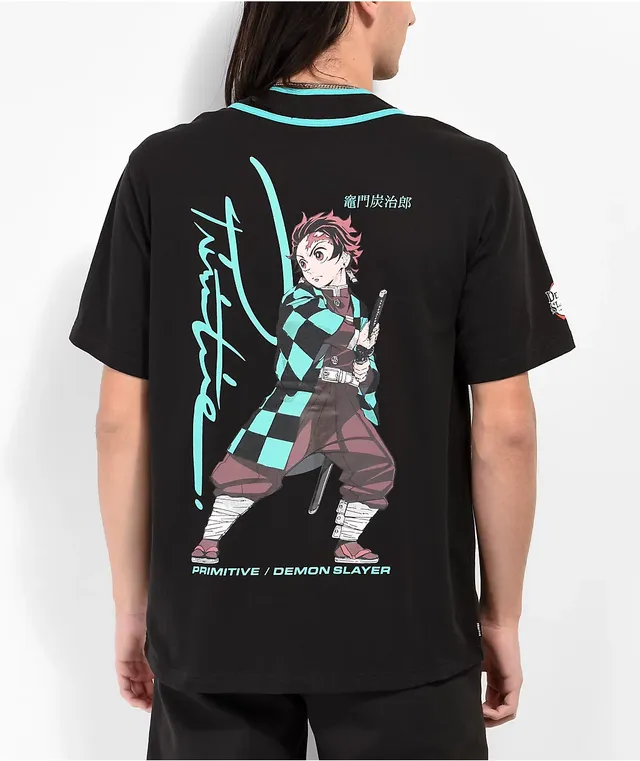 Primitive x Demon Slayer Tanjiro Black Baseball Jersey at Mall of ...