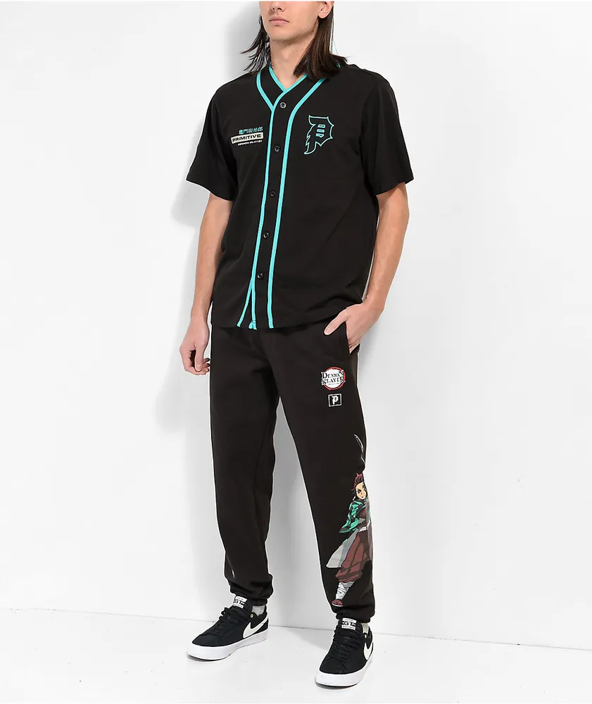 Primitive x Demon Slayer Tanjiro Kamado Black Sweatpants at Mall of ...