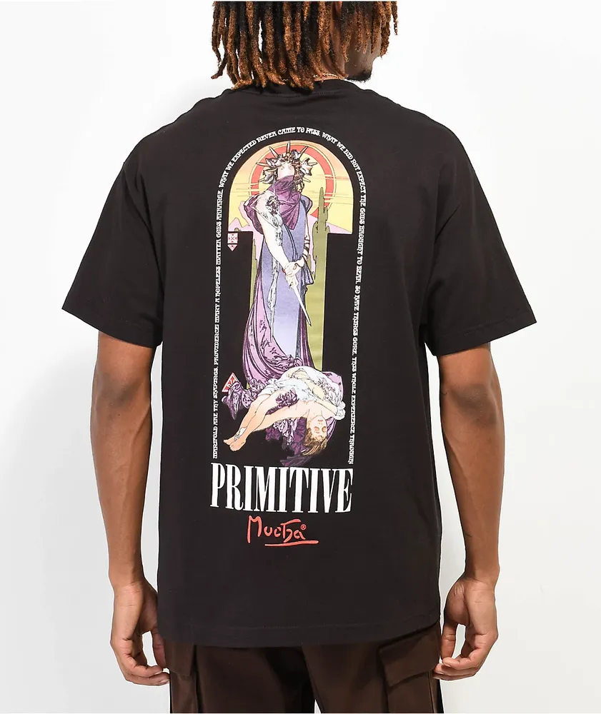 Primitive x Mucha Tragedy Black T-Shirt | Hamilton Place