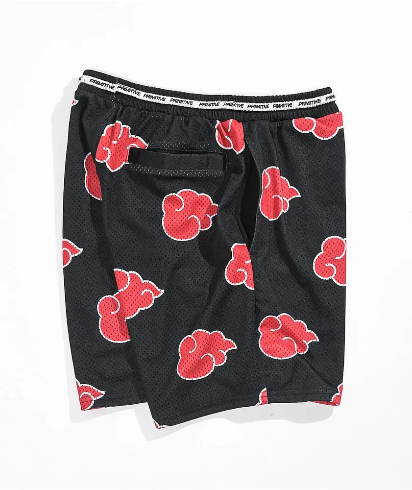 Primitive x Naruto Shippuden Akatsuki Black Mesh Shorts | Mall of America®