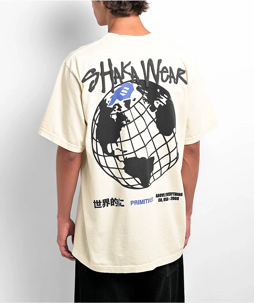 Primitive x Shaka Wear Takeover Cream T-Shirt | Hamilton Place