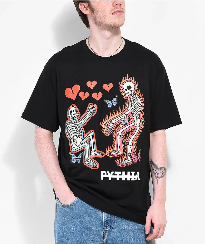 Pythia Skeleton Love Black T-Shirt | CoolSprings Galleria