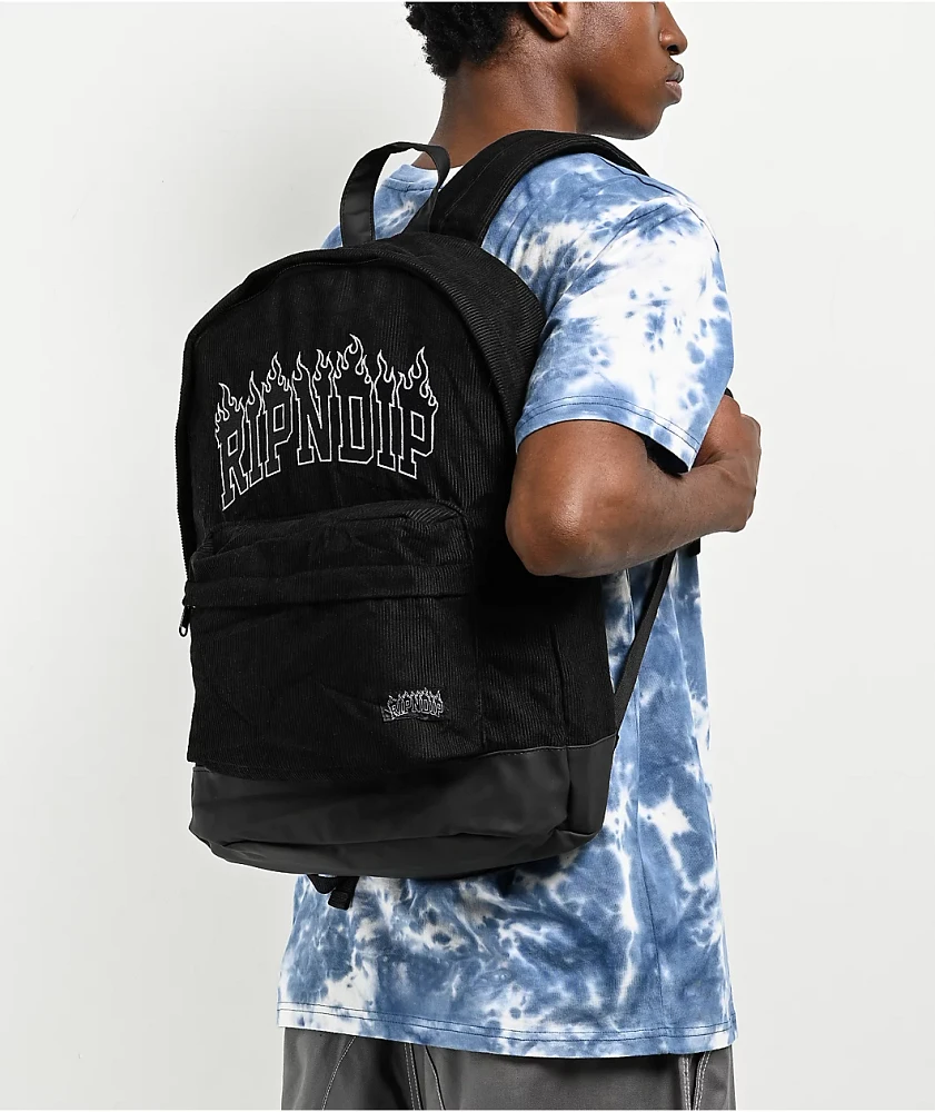 RIPNDIP Inferno Black Corduroy Backpack | Mall of America®