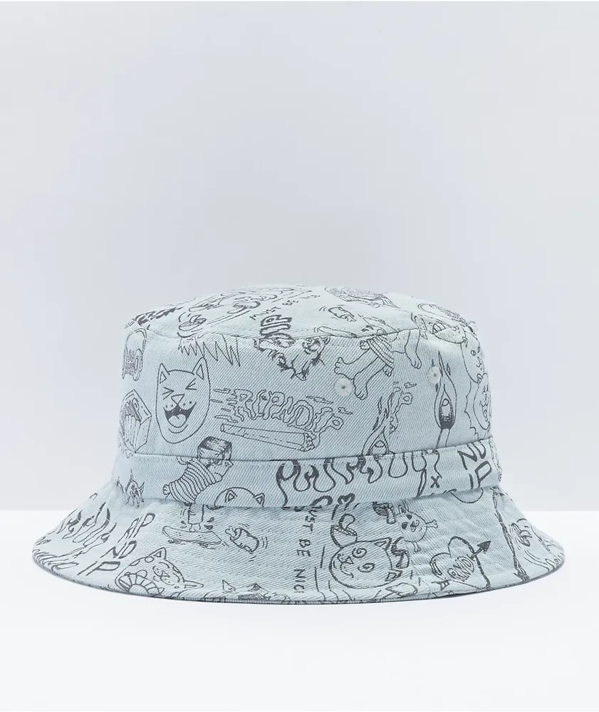 RIPNDIP Marker Grey Light Wash Denim Bucket | Hamilton Place