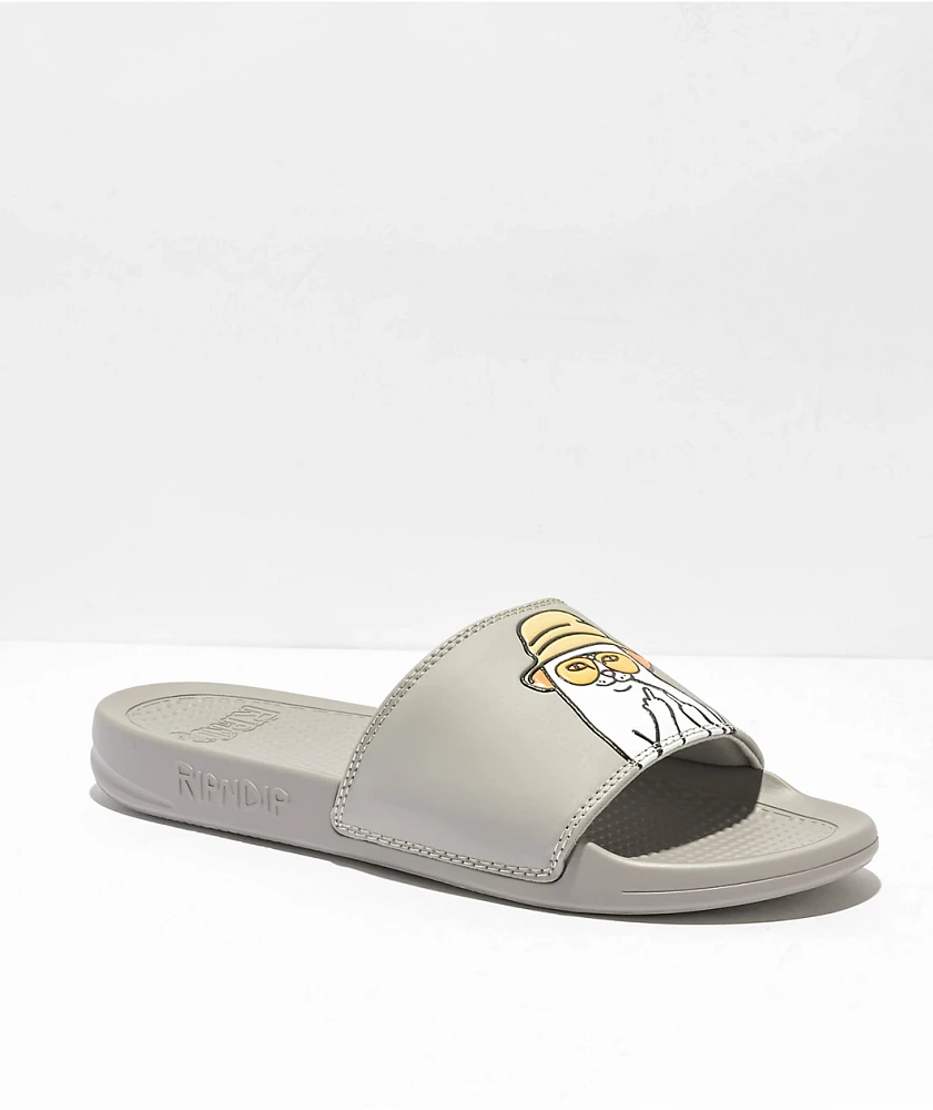 RIPNDIP Nermal S. Thompson Grey Slide Sandals | Hamilton Place