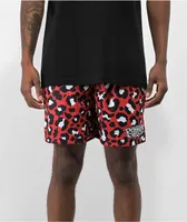 RODMAN BRAND Cheetah Red Mesh Shorts | Hamilton Place