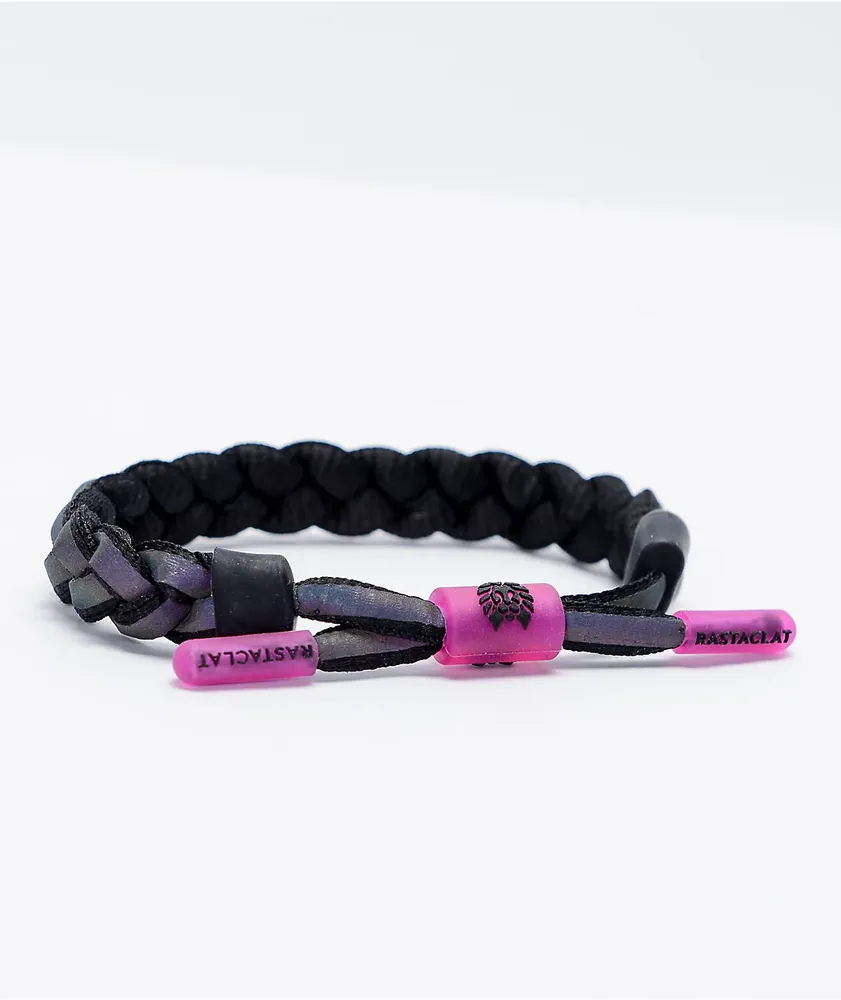 Rastaclat Dark Matter Black & Magenta Braided Bracelet at Mall of ...