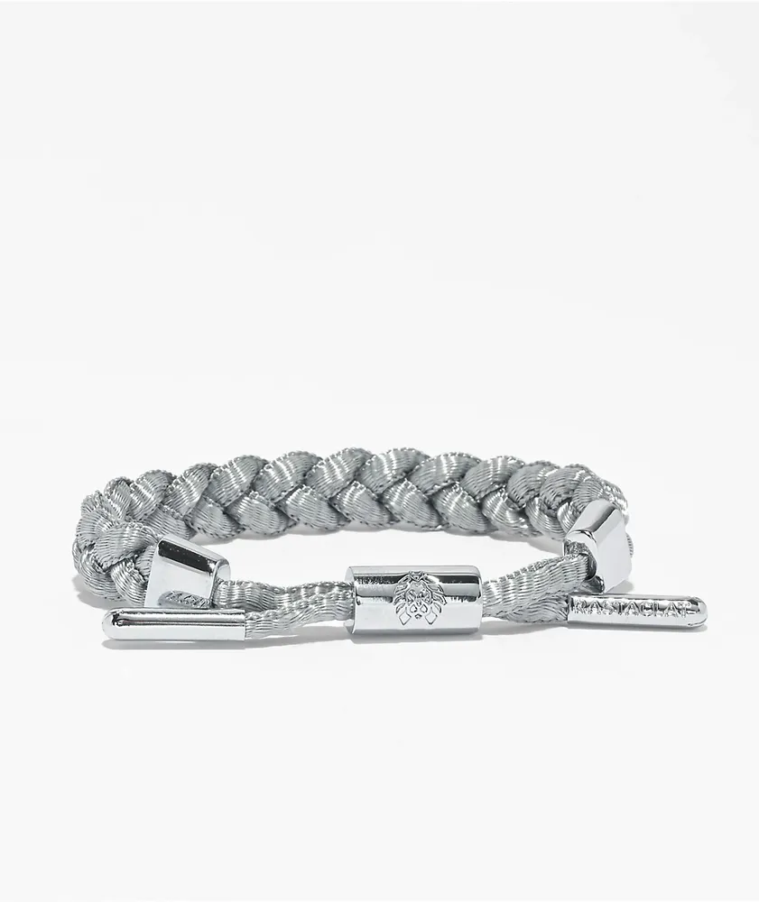 Rastaclat Facade Silver Braided Bracelet | Hamilton Place