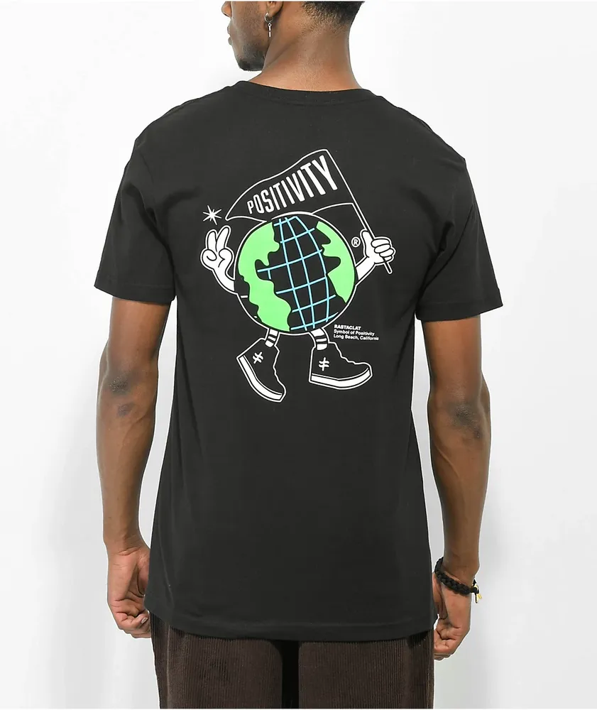 Rastaclat Mr. Positivity Black T-Shirt | Hamilton Place