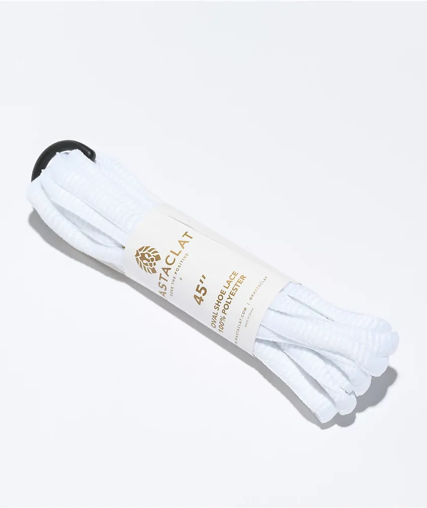 Rastaclat Oval 45" White Shoe Laces | Hamilton Place