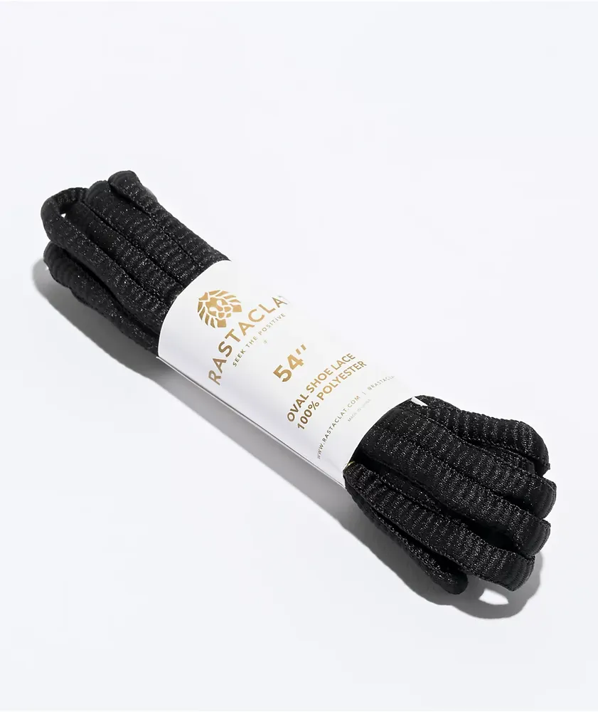 Rastaclat Oval 54" Black Shoe Laces | Hamilton Place