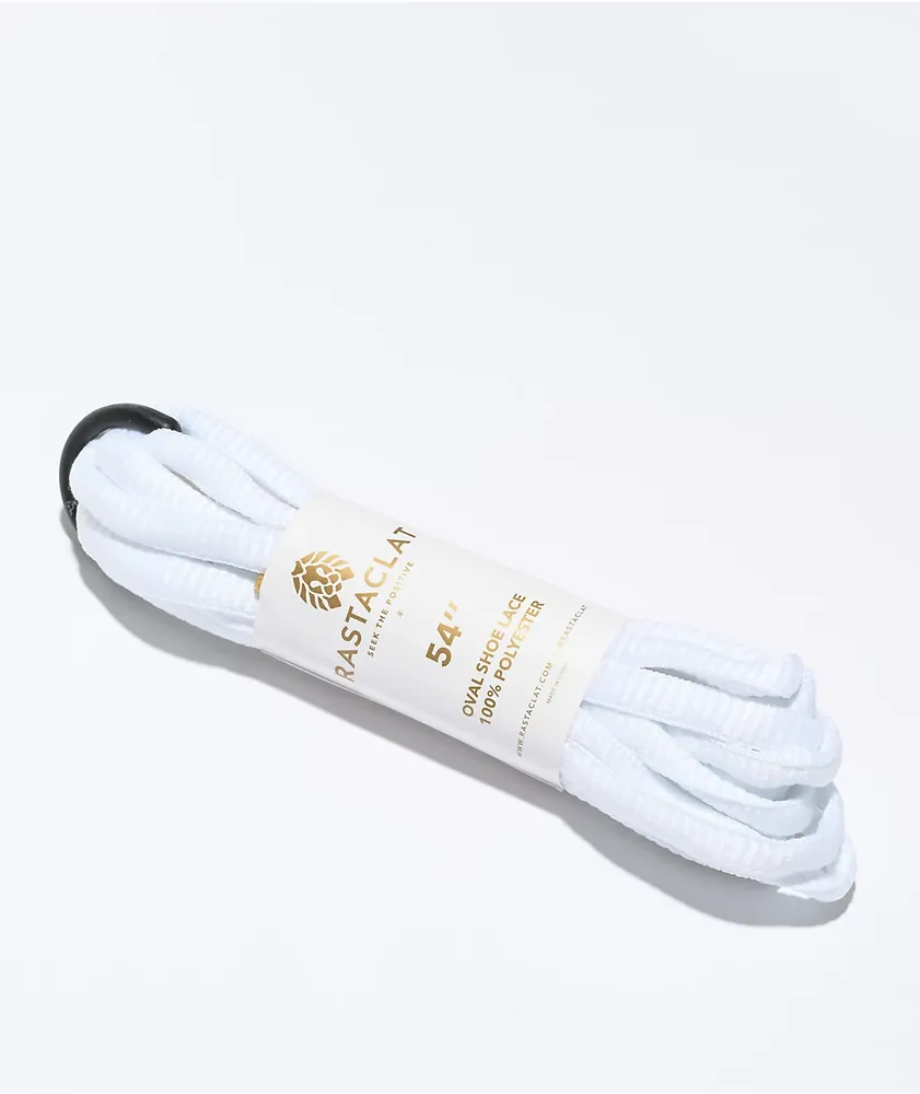 Rastaclat Oval 54" White Shoe Laces | Hamilton Place