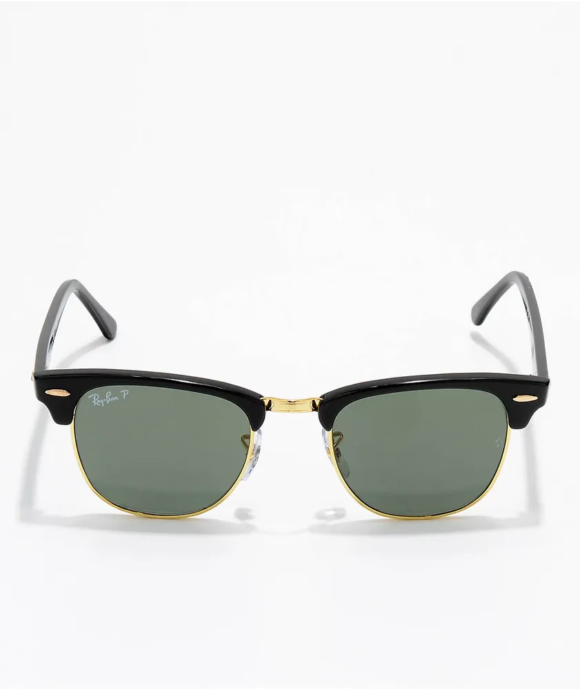 Ray-Ban Clubmaster Black & Gold Polarized Sunglasses at Mall of America ...