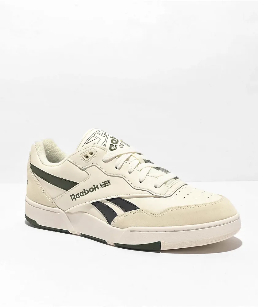 Reebok BB4000 II Chalk & Green Shoes | Hamilton Place