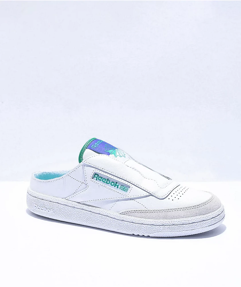 Reebok Laceless White & Blue Mule Shoes | CoolSprings Galleria