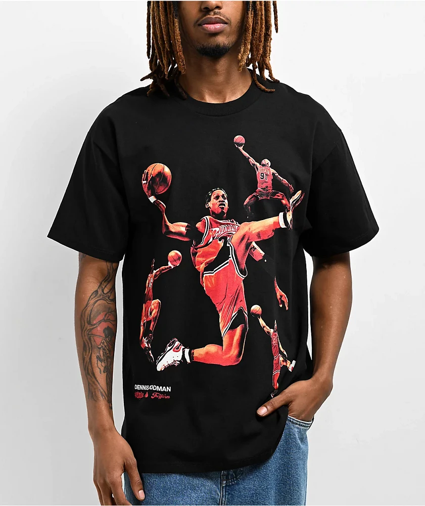 Rodman Apparel Court Cutouts Black T-Shirt | Hamilton Place