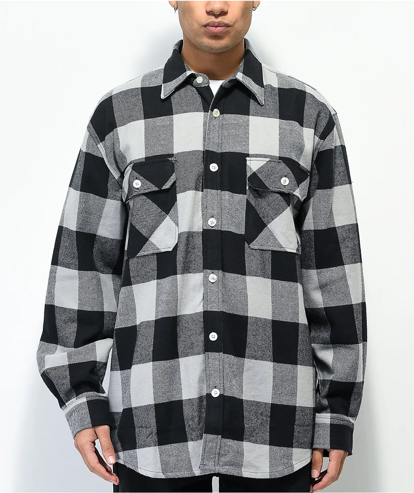 Rothco Heavyweight Grey Plaid Flannel Shirt | Hamilton Place