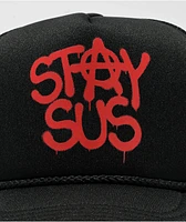 SUS BOY Stay Sus Black Trucker Hat | Hamilton Place