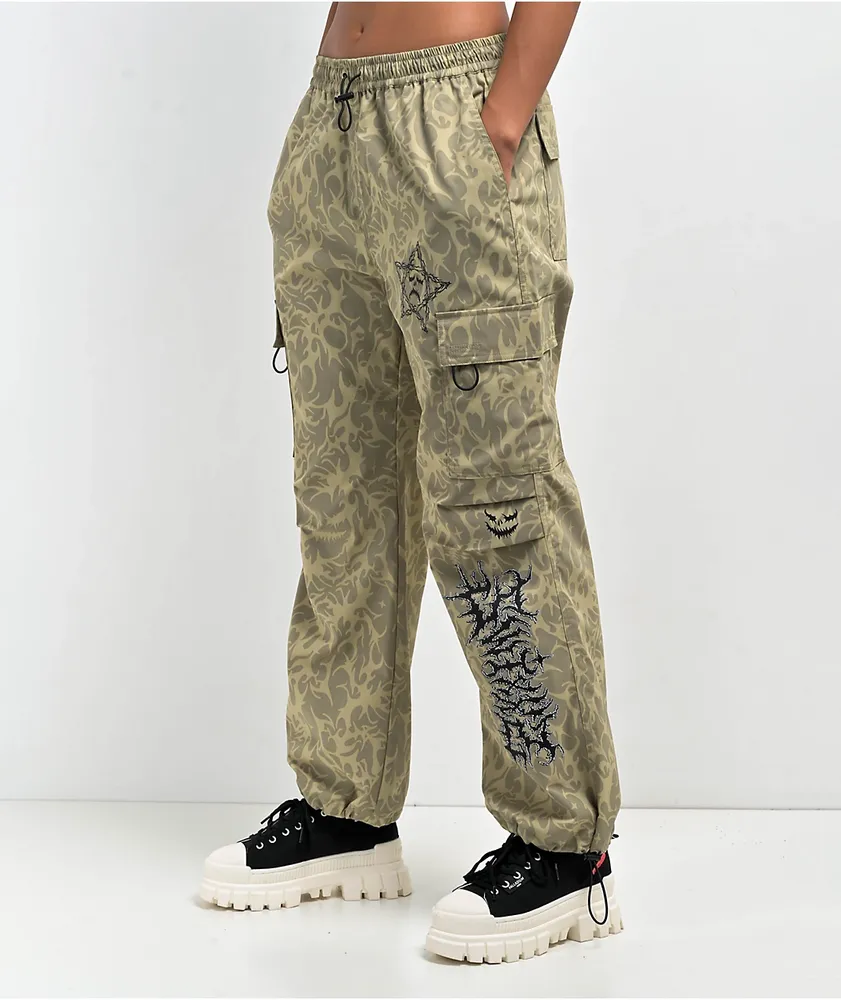 SWIXXZ Creepy Tan Cargo Parachute Pants | Mall of America®